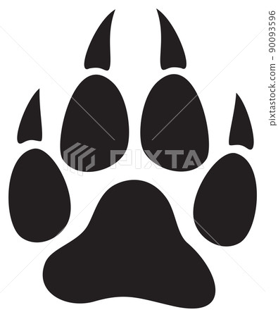 Wolf paw print vector illustration - Stock Illustration [90093596] - PIXTA