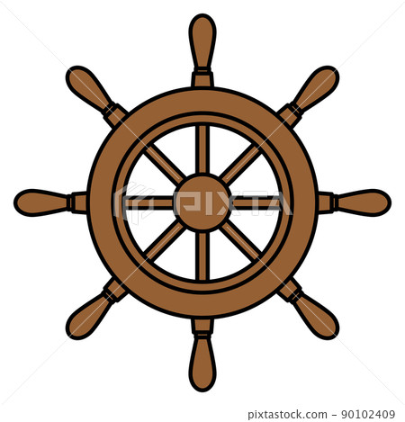 Wooden rudder - Stock Illustration [90102409] - PIXTA