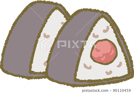 Triangular rice ball - Stock Illustration [90110459] - PIXTA