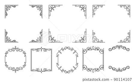 Decorative rule of line drawing - Stock Illustration [90114107] - PIXTA