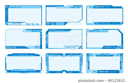 Stylish cyber frame frame - Stock Illustration [90122612] - PIXTA