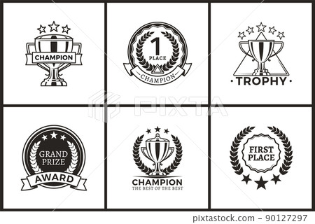 Champion and Grand Prize, Vector Illustration - Stock Illustration ...