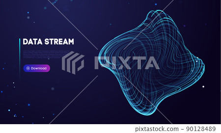 Abstract purple data stream. Abstract digital... - Stock Illustration ...