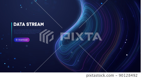 Abstract purple data stream. Abstract digital... - Stock Illustration ...