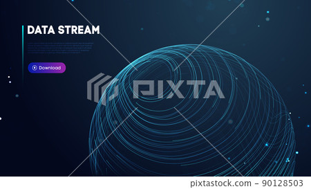 Abstract purple data stream. Abstract digital...-插圖素材 [90128503] - PIXTA圖庫