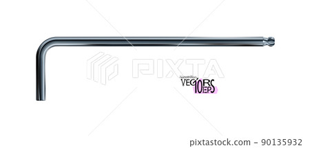 Realistic Dark Hex or inbus key, metal tool... - Stock Illustration ...