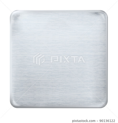 Realistic square light silver polished plate,... - Stock Illustration ...