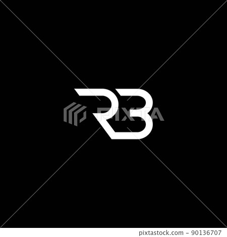 The initials R and B logo is simple and modern - Stock Illustration ...