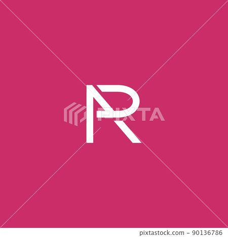The initials A and R logo is simple and modern - Stock Illustration ...