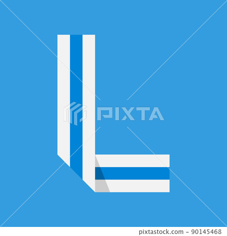 The letter L in the form of a rolled ribbon. - Stock Illustration ...