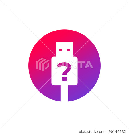 unknown usb device vector icon - Stock Illustration [90146382] - PIXTA