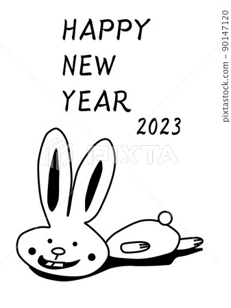 Weak rabbit silhouette material - Stock Illustration [90147120] - PIXTA