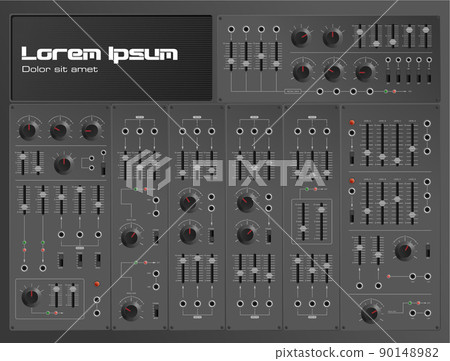Modular synthesizer interface - Stock Illustration [90148982] - PIXTA