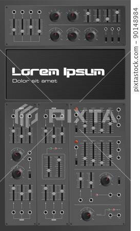 Modular synthesizer interface vertical position - Stock Illustration ...