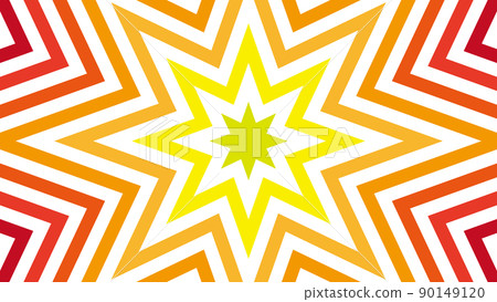 Octagram Gradation Yellow Red 16: 9 - Stock Illustration [90149120] - PIXTA