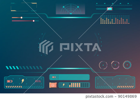 Technology interface template design elements... - Stock Illustration ...