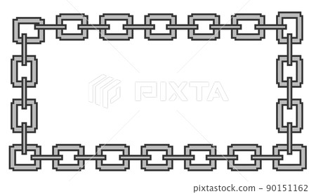 Pixel art chain frame - Stock Illustration [90151162] - PIXTA