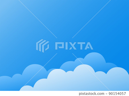 Simple cloud background illustration - Stock Illustration [90154057 ...