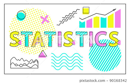 Statistics Card with Charts and Graphs Collection - Stock Illustration ...