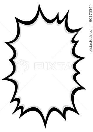 Simple thick vertical jagged balloon - Stock Illustration [90173544 ...