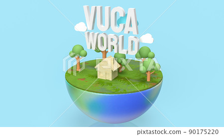 The vuca world white text for abstract... - Stock Illustration ...