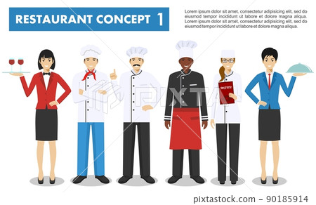 Restaurant team concept. Group of people... - Stock Illustration ...