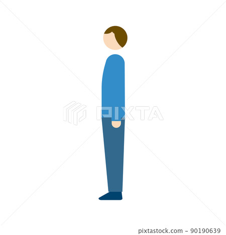 Male sideways icon - Stock Illustration [90190639] - PIXTA