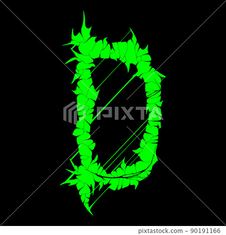 Grunge font.Green vector letter on black... - Stock Illustration ...