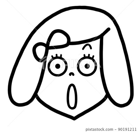 Girl's facial expression icon (surprised) - Stock Illustration ...