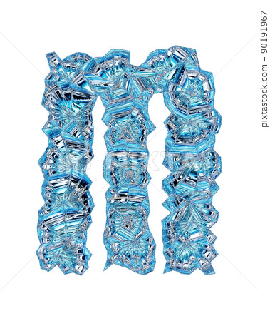 Blue crystals font.Glass italic lowercase letter. - Stock Illustration ...