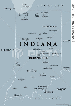 Indiana State Regions Map Maps Of The USA: Grades 1 6 (World & Us