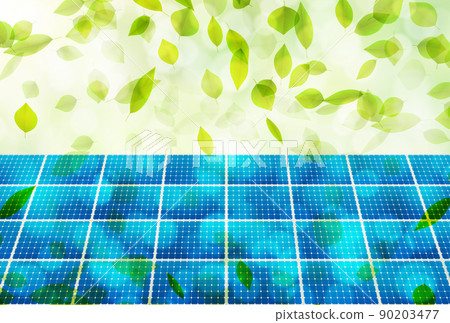 Solar panel fresh green sunlight background - Stock Illustration ...