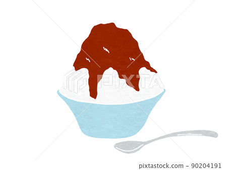 Illustration of cola-flavored shaved ice in a... - Stock Illustration ...