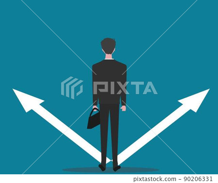 Businessman man and arrow. Illustration of a... - Stock Illustration ...