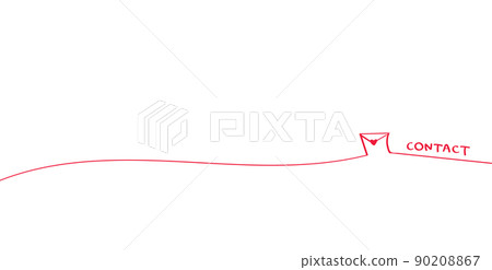 Contact / Inquiry line illustration material - Stock Illustration ...