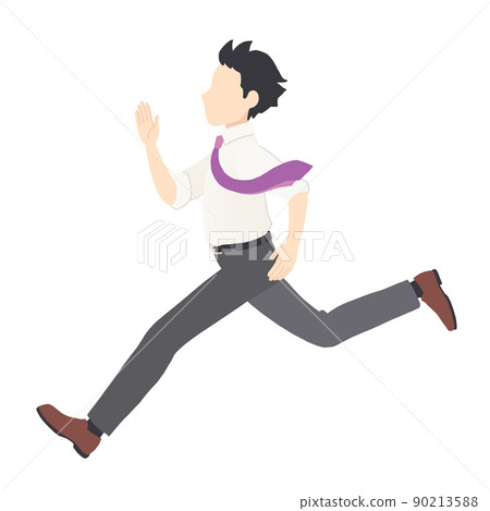 Man in a hurry - Stock Illustration [90213588] - PIXTA