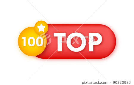 Top 100 - Top Three vector colorful speech bubble - Stock Illustration ...