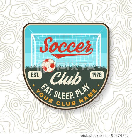 Soccer, football club patch design. Vector... - Stock Illustration ...