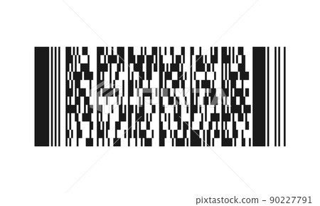 Stacked linear barcode. Code pattern, sample. - Stock Illustration ...