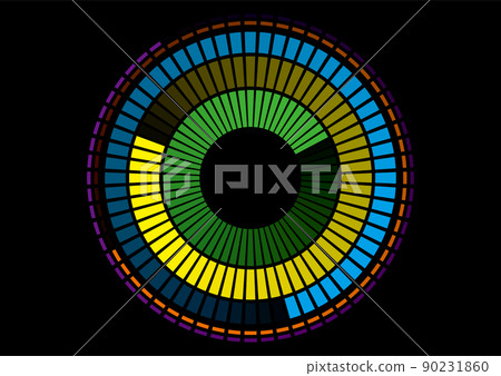 Digital meter circle - Stock Illustration [90231860] - PIXTA