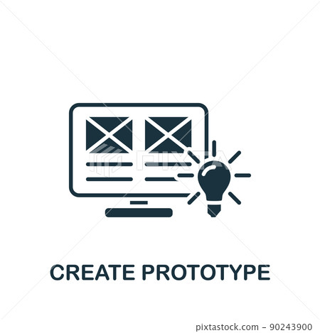 Create Prototype icon. Monochrome simple Web... - Stock Illustration ...