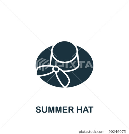 Summer Hat icon. Monochrome simple Summer icon... - Stock Illustration ...