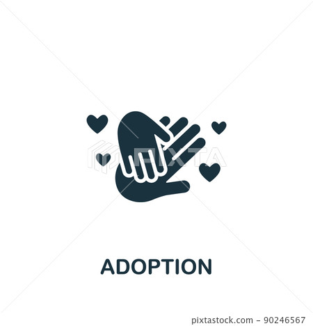 Adoption icon. Monochrome simple Psychology... - Stock Illustration ...