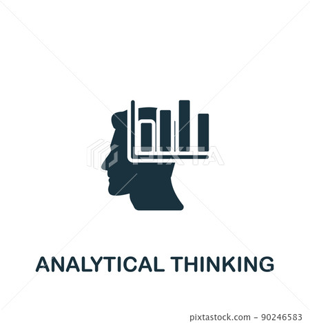 Analytical Thinking icon. Monochrome simple... - Stock Illustration ...