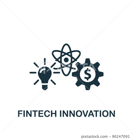 Fintech Innovation icon. Monochrome simple... - Stock Illustration ...