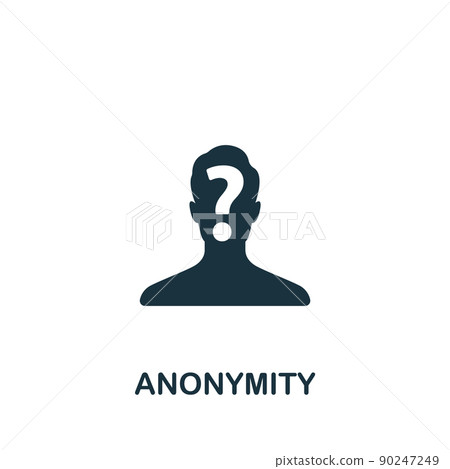 Anonymity icon. Monochrome simple... - Stock Illustration [90247249 ...