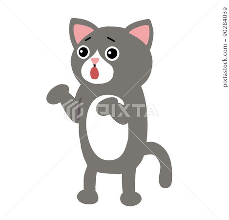 Hachiware cat to explain - Stock Illustration [90284039] - PIXTA
