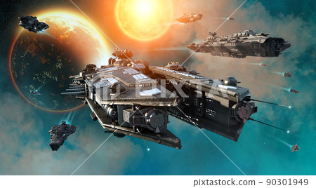 cosmic, ship, space - Stock Illustration [90301949] - PIXTA