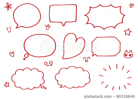 speech balloon, vector, vectors - Stock Illustration [90310648] - PIXTA