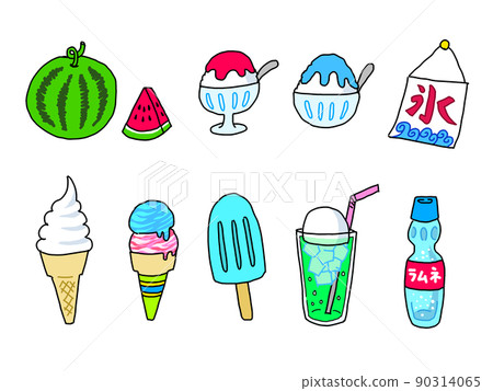 Summer sweets 05 (various sets) - Stock Illustration [90314065] - PIXTA
